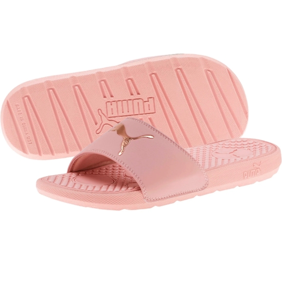 Puma | Shoes | Puma Pink Gold Womens Sport Slides | Poshmark